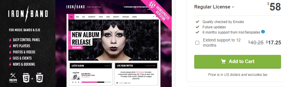 WordPress Themes for Bands: Create a Website for Your Music