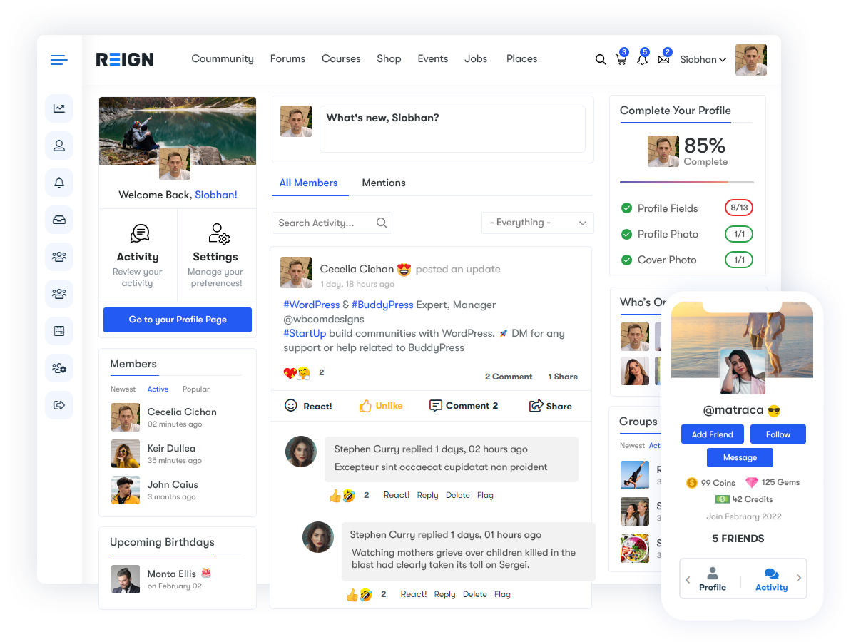 Building Online Virtual Reality Communities With Reign WordPress Theme ...