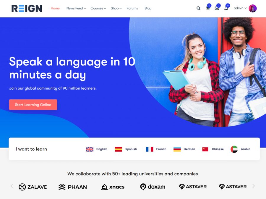 Course, Community, and Membership Themes for WordPress - Reign Theme